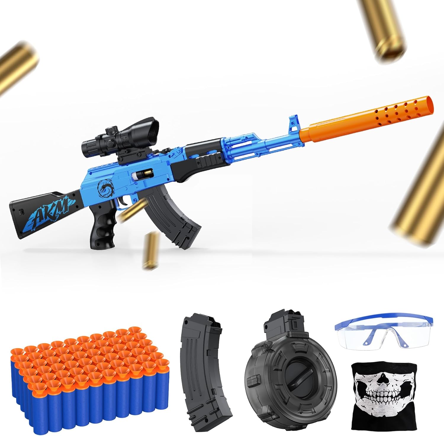 Amazon.com: Toy Gun with Soft Bullets Shell Ejecting, Manual Foam ...