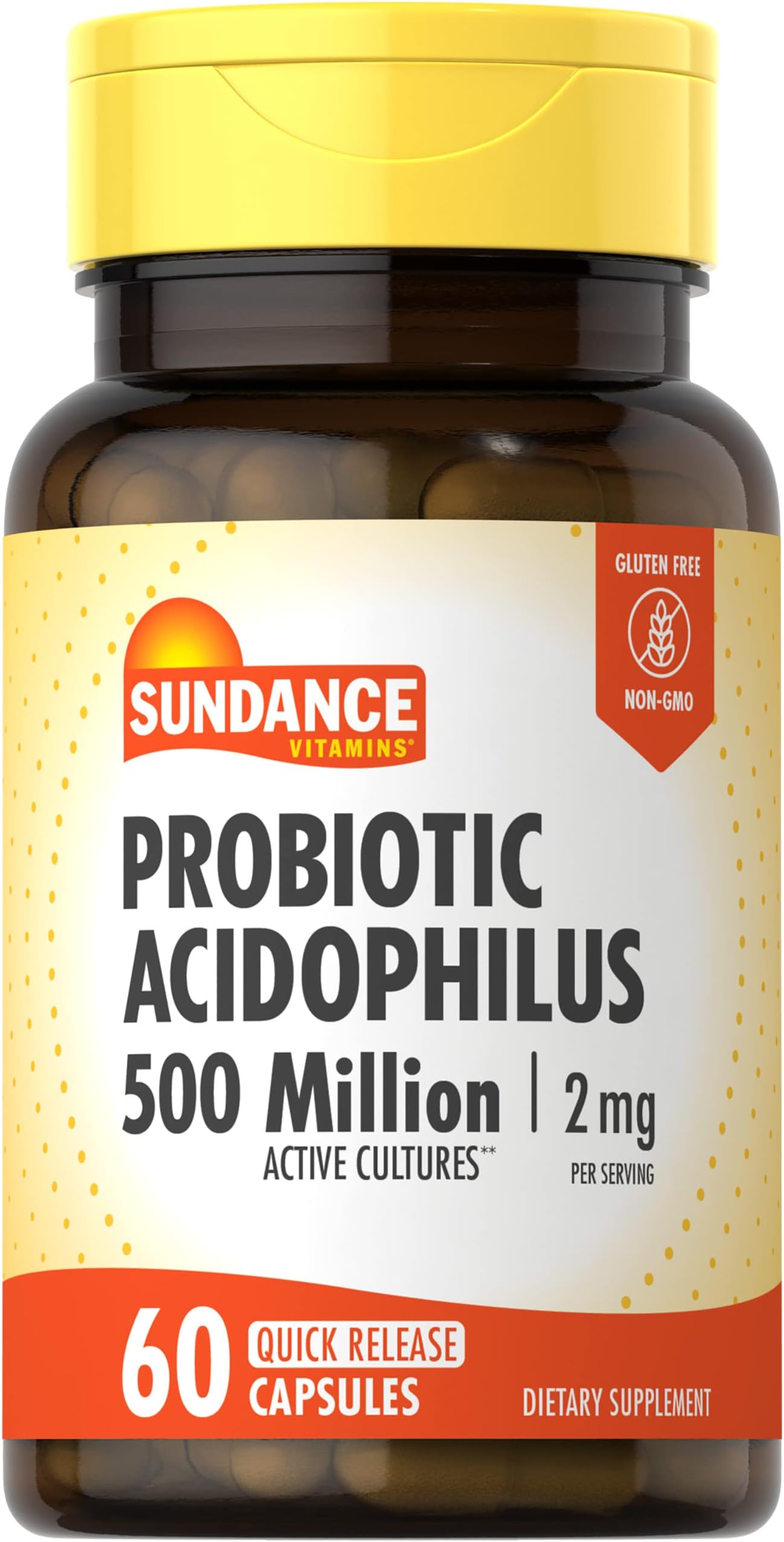 Amazon.com: Probiotic Acidphilus 2mg | 60 Quick Release Capsules | 500 ...