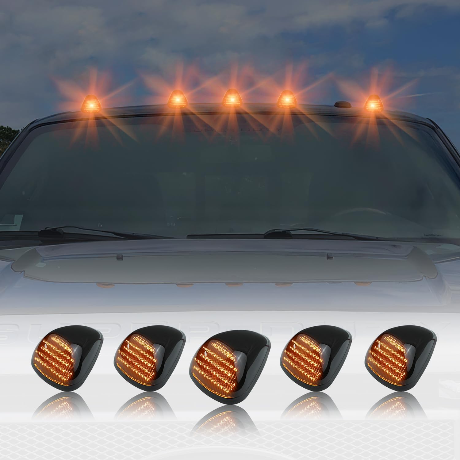 Amazon.com: NSLUMO LED Cab Marker Lights for Ford F250 F350 Super Duty ...