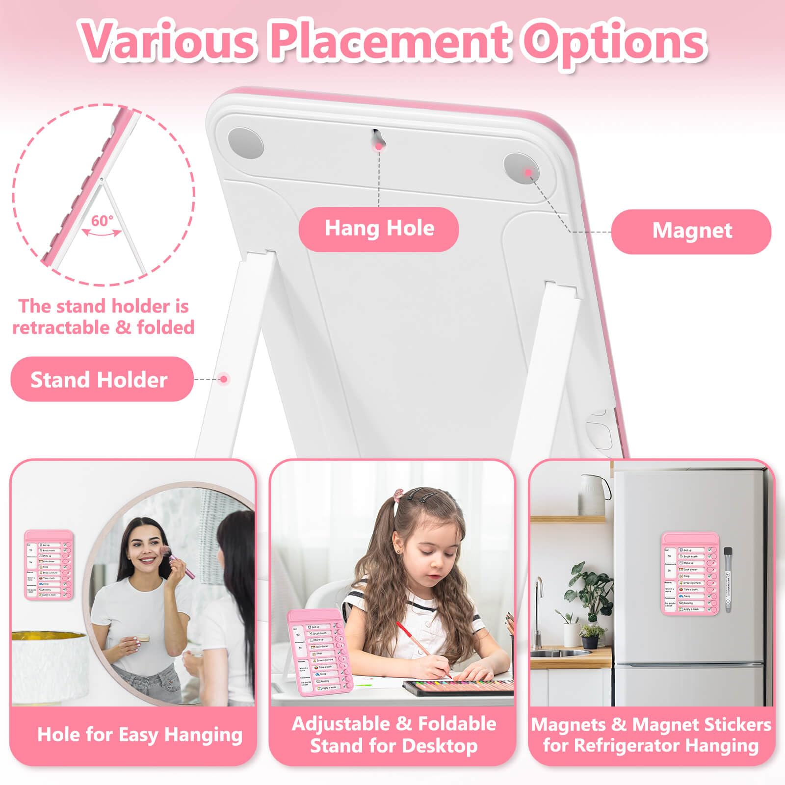 Snapklik.com : Audab 2Pcs Dry Erase Chore Chart For Kids, Magnetic ...