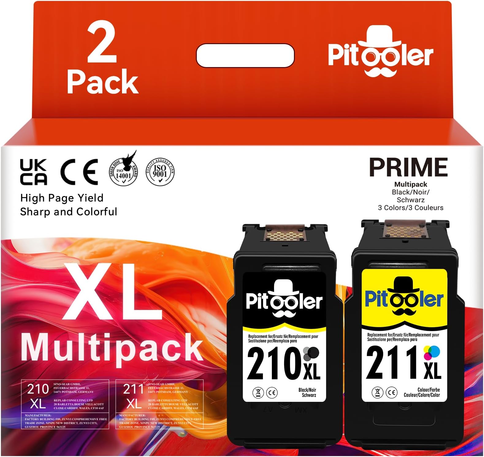 Amazon.com: PG-210 XL/CL-211 XL Combo Pack Compatible for Canon 210XL ...