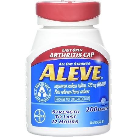 Aleve Caplets, Naproxen Sodium 220 mg (NSAID), Pain Reliever/Fever ...