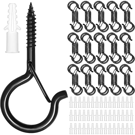 Amazon.com: msiori 50 PCS Q-Hanger, Screw Hooks for Outdoor String ...