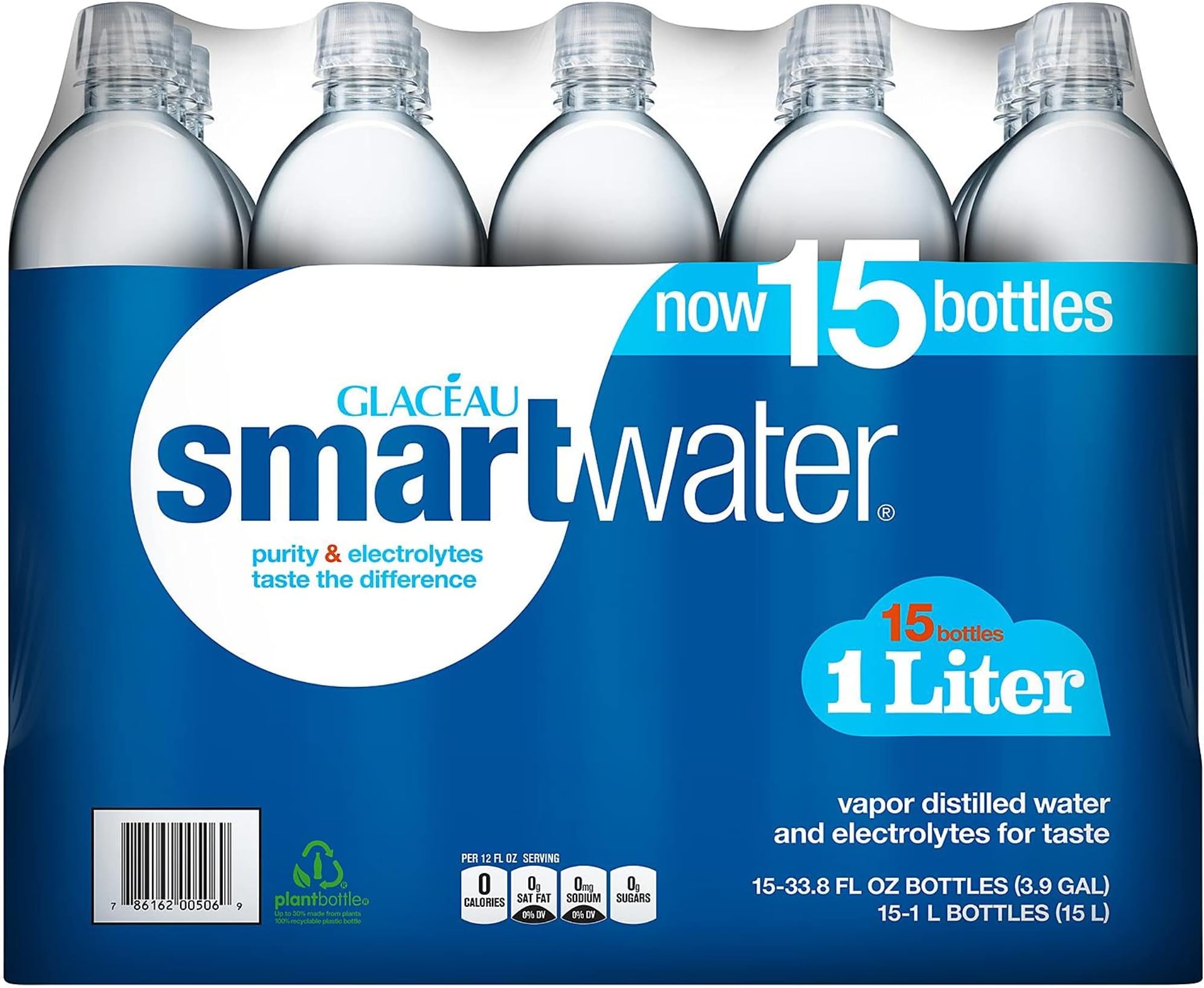 Amazon.com: smartwater Smart Water Sports Cap, 700ml, 24 Pack, 23.7 Fl ...