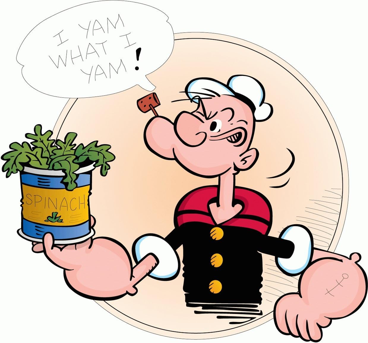 Amazon.com - Popeye The Sailor Man Cartoon Car Bumper Sticker Decal 5"x 5"