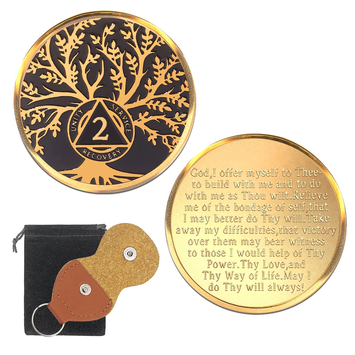 Snapklik.com : 2 Years Sobriety Chip,Tree Of Life One Chip,AA Recovery ...