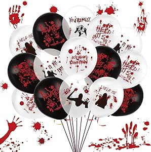 Amazon.com: 45pcs Halloween Scary Horror Balloons Bloody Balloons Blood ...