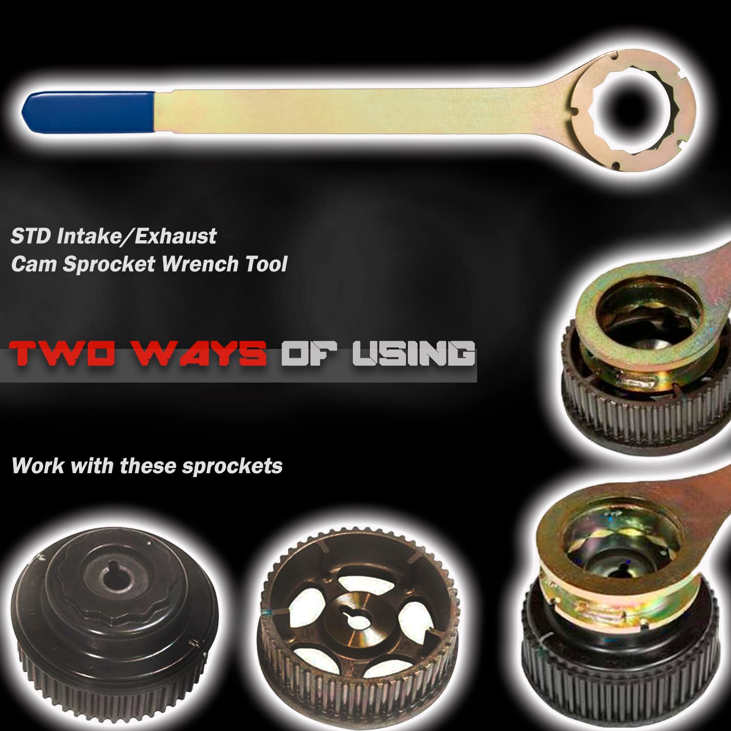 Intake/Exhaust Cam Sprocket Tool for STD/Crank Pulley Tool with Screws ...