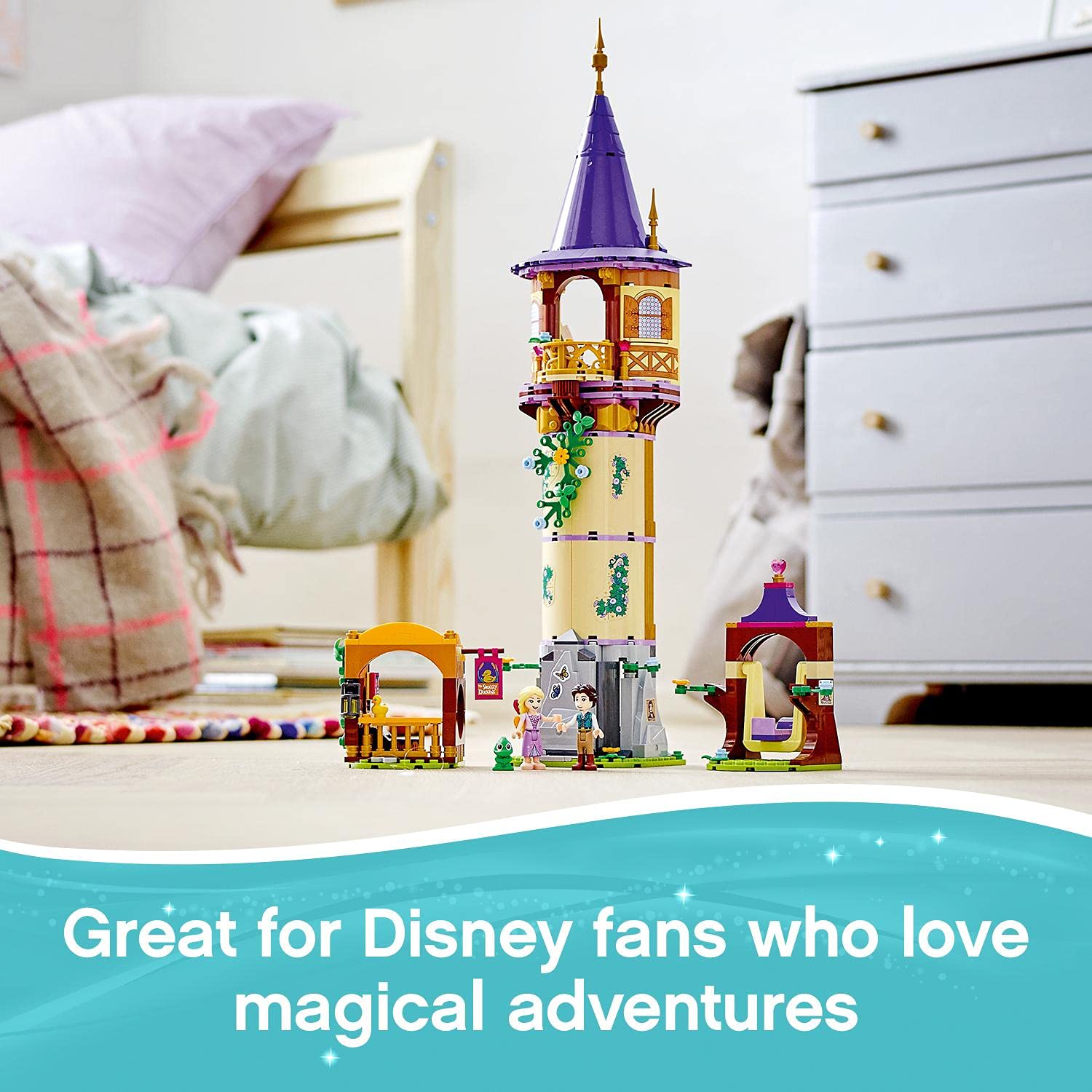 LEGO 43187 Disney Princess Rapunzel’s Tower Castle Playset with 2 Mini ...