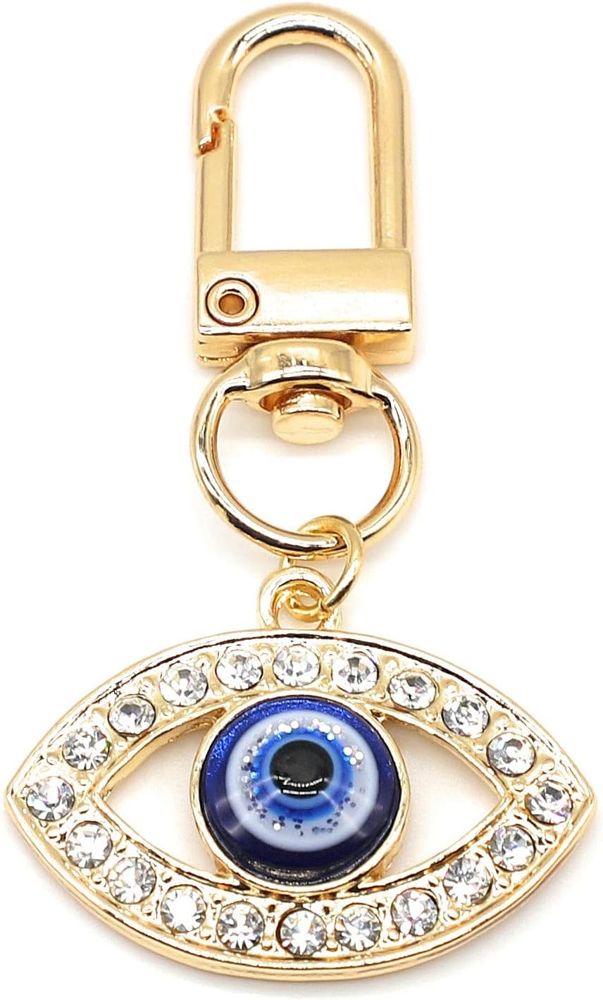 Amazon.com: 4 Pieces Evil Eye Keychains for Car Keys,Turkish Blue Evil ...