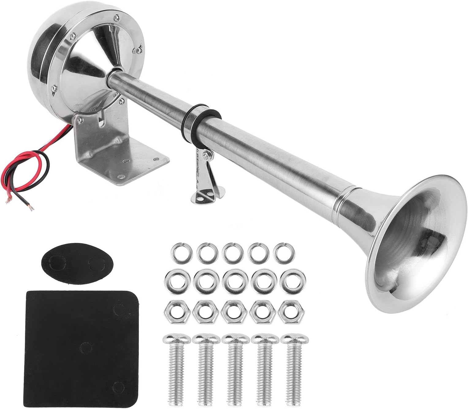 QIONGHA 12V Single Trumpet Horn Marine Boat Air Horn 125dB Electric Air ...