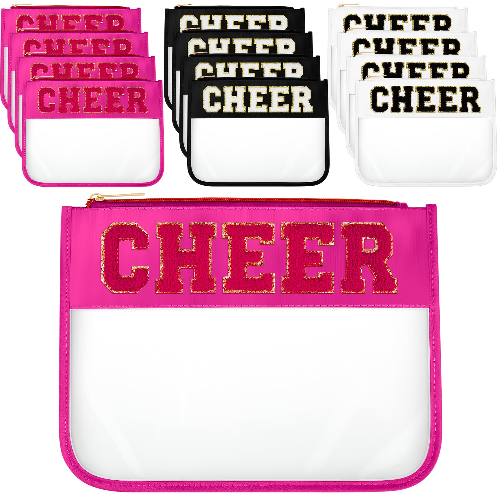 Amazon.com: Aliceset 12 Pcs Cheer Chenille Letter Bags Cheer Gifts for ...