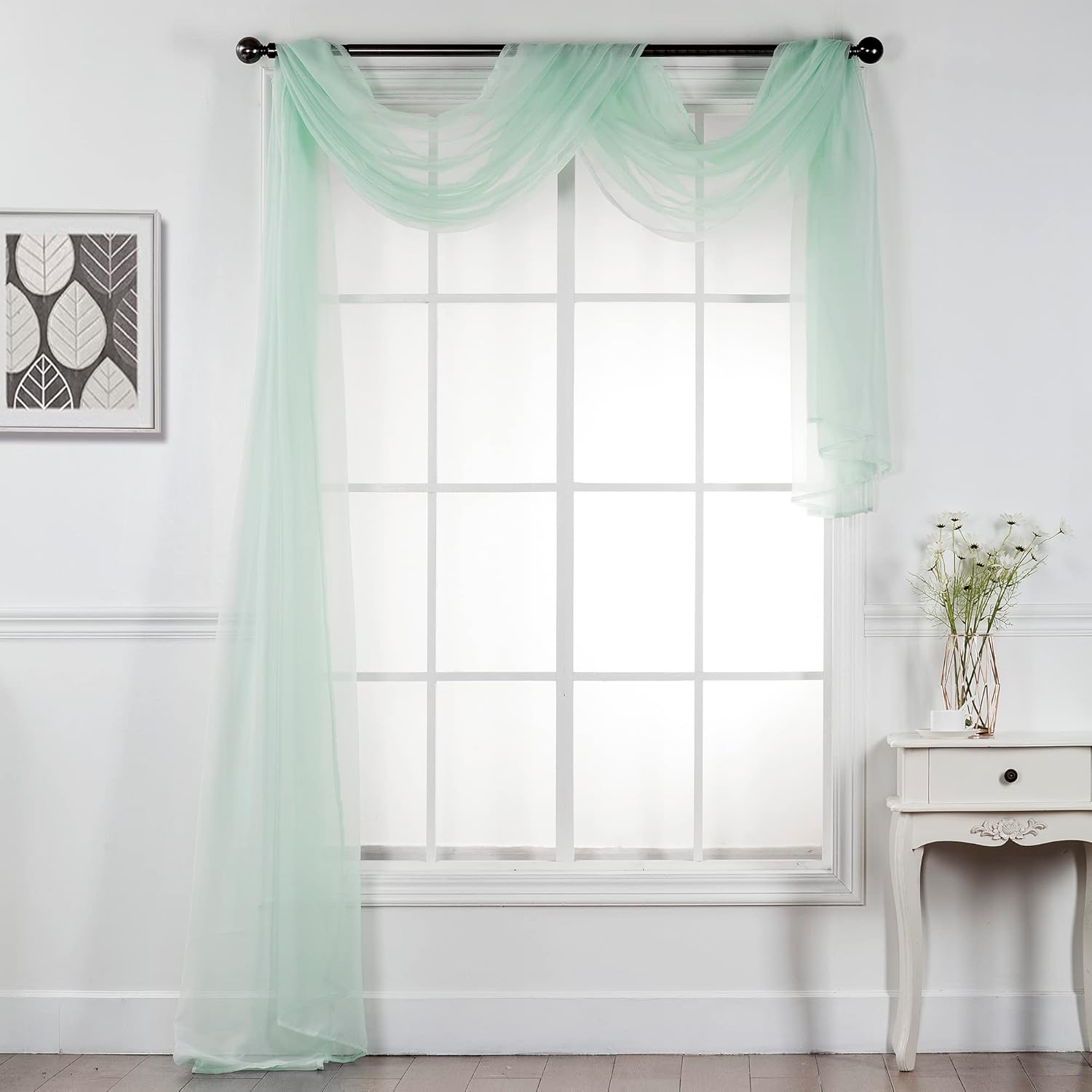 Amazon.com: Interior Trends Multipurpose Fully Hemmed Sheer Voile ...