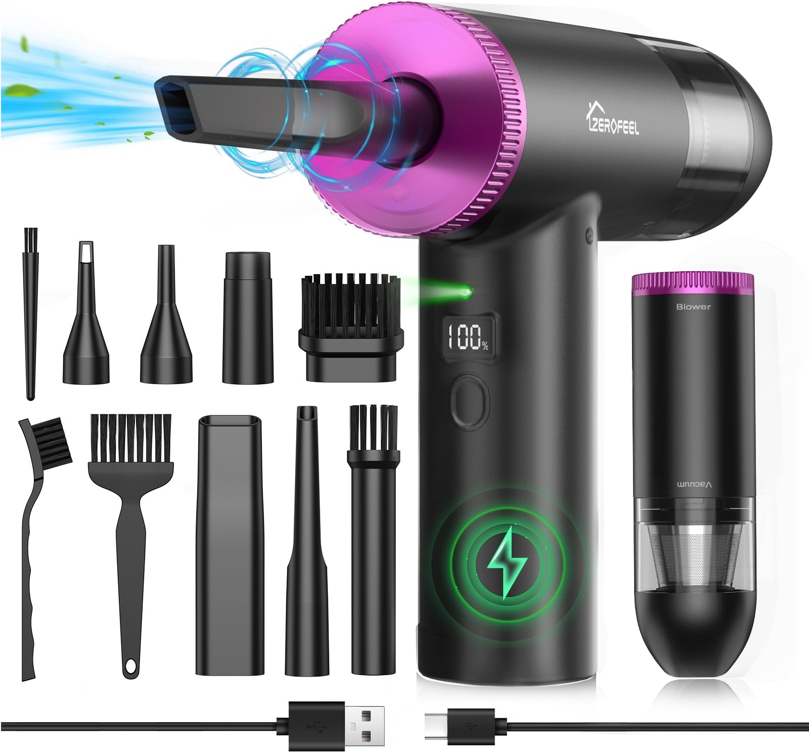 Amazon.com: TOBTOS Keyboard Vacuum Cleaner, 6000PA Cordless Computer ...