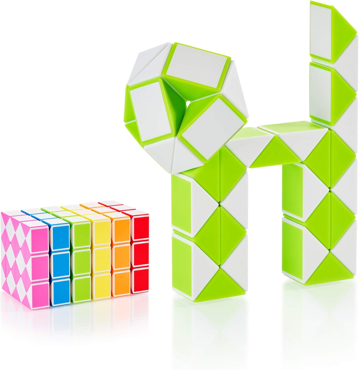 Amazon.com: CUBIDI® Magic Snake 36 Large Blocks - Fidget Snake Cube for ...