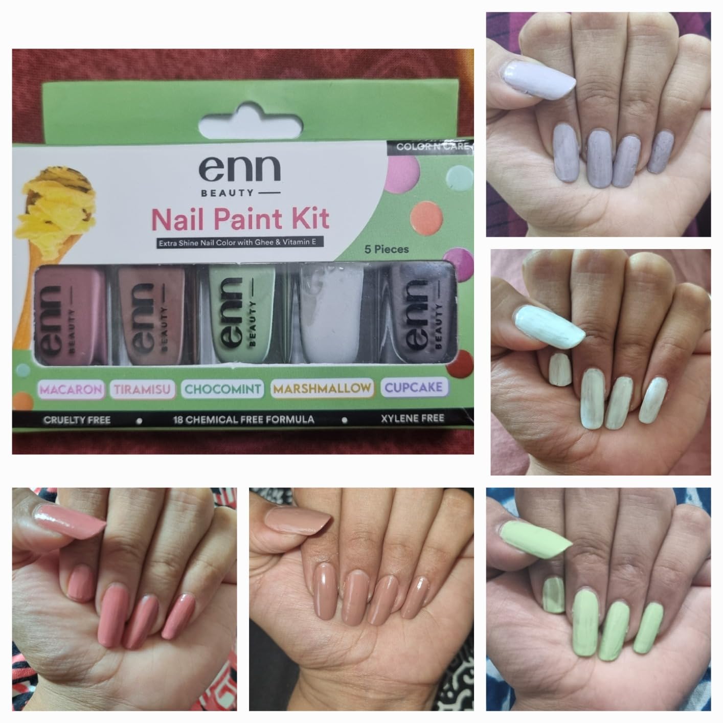 Buy Enn Beauty Color N Care Nail Paint Kit, Quick drying & Long Lasting ...