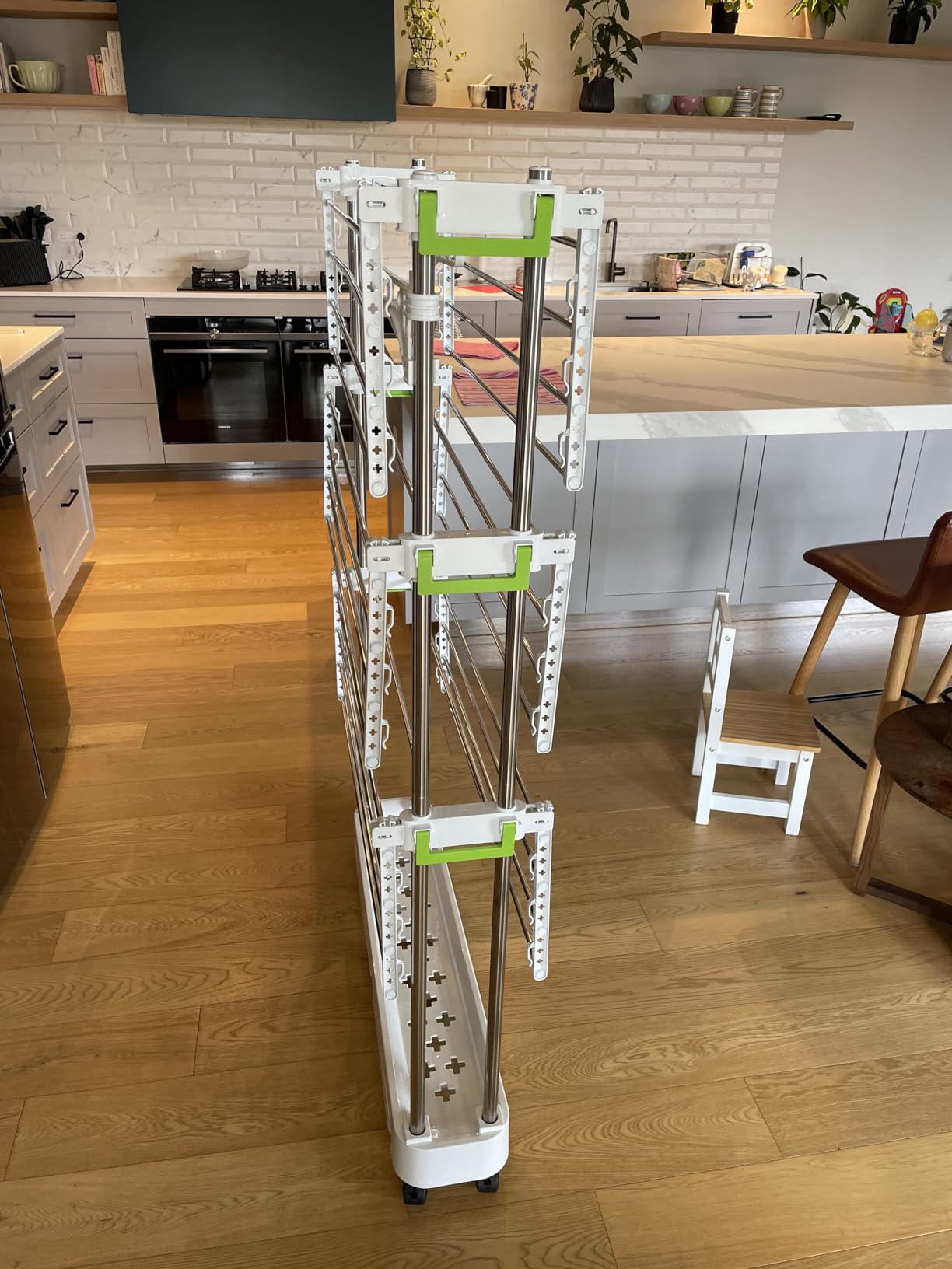 Premium Large Foldable Rolling Clothes Laundry Drying Rack Stainless ...