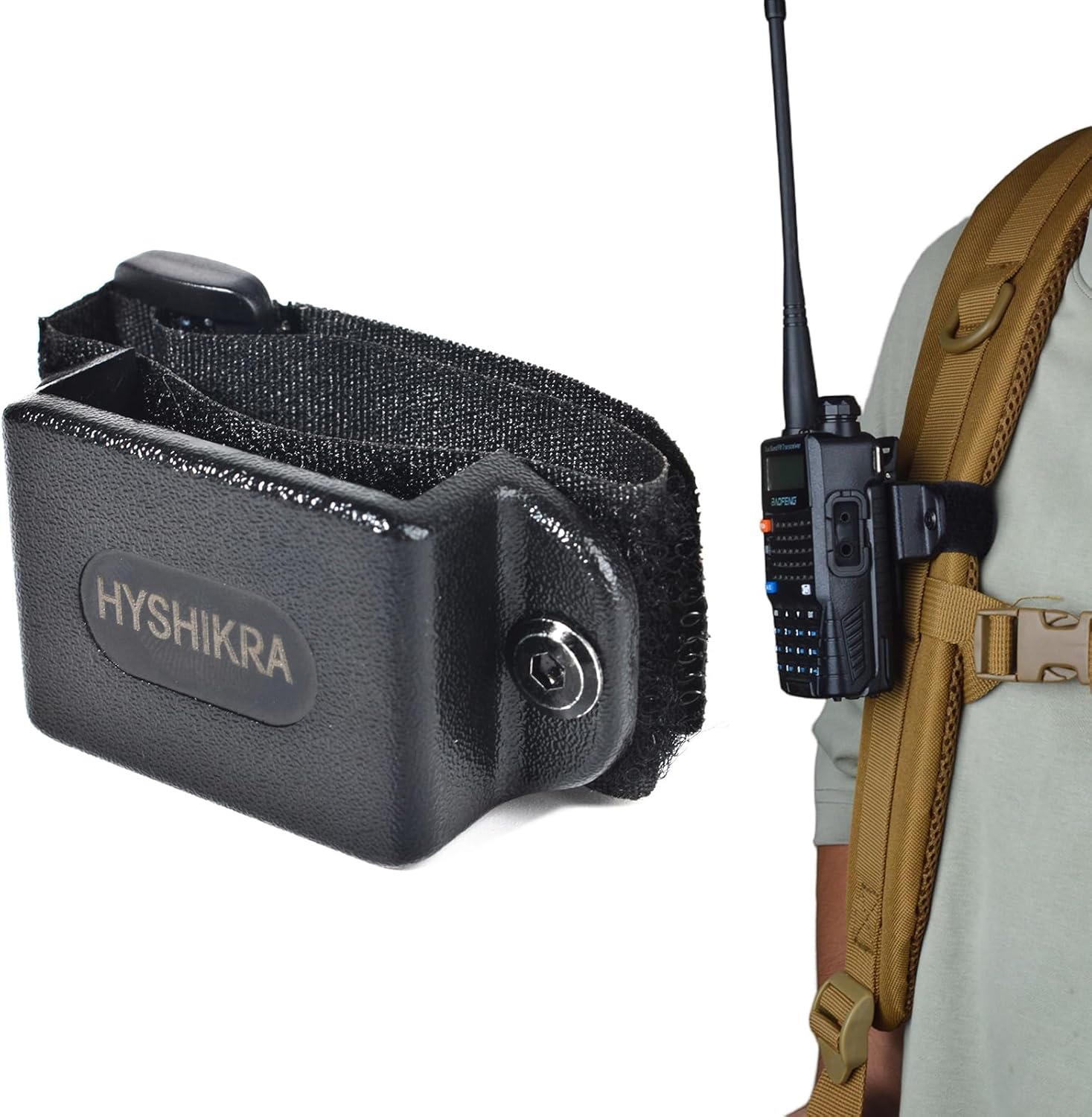 Amazon.com : HYSHIKRA Universal Two-Way Radio Mount for Backpacks ...