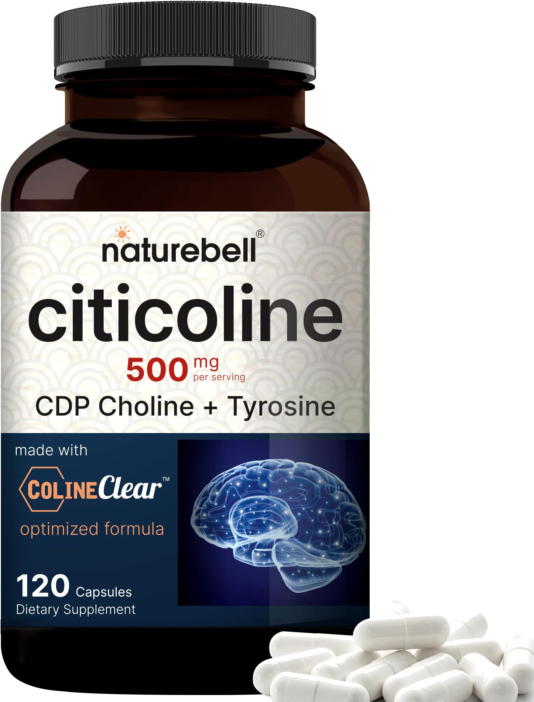 Amazon.com: Carlyle Citicoline CDP Choline 1000mg | 60 Capsules | Non ...