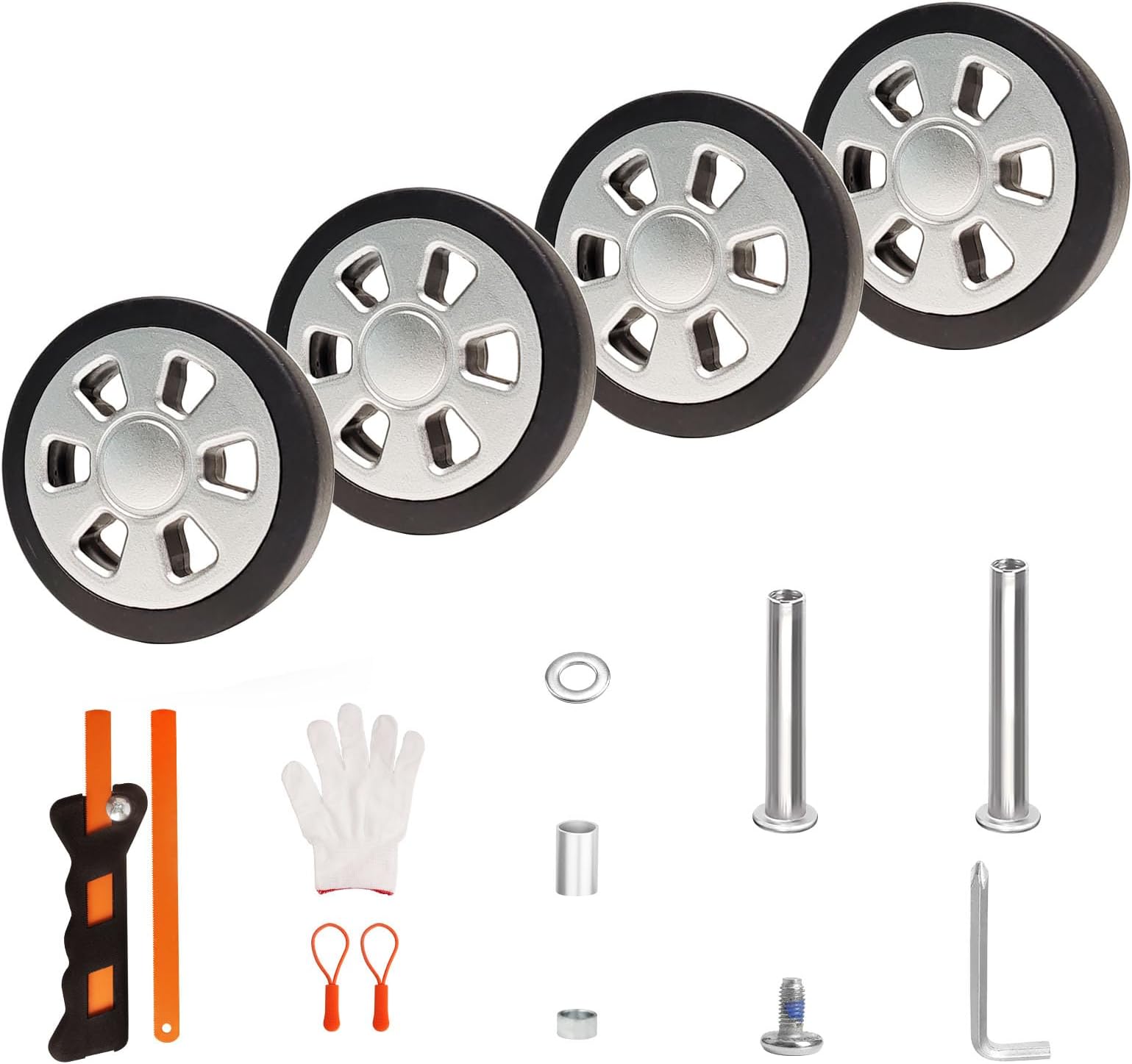 Amazon.com: Luggage Wheels Replacement Set 4PCS Dia 2.4in/60mm Thick 0 ...