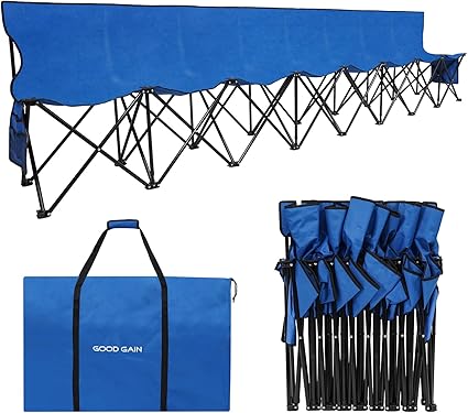 Amazon.com : G GOOD GAIN Portable Soccer Bench - Team Bench Soccer 8 ...