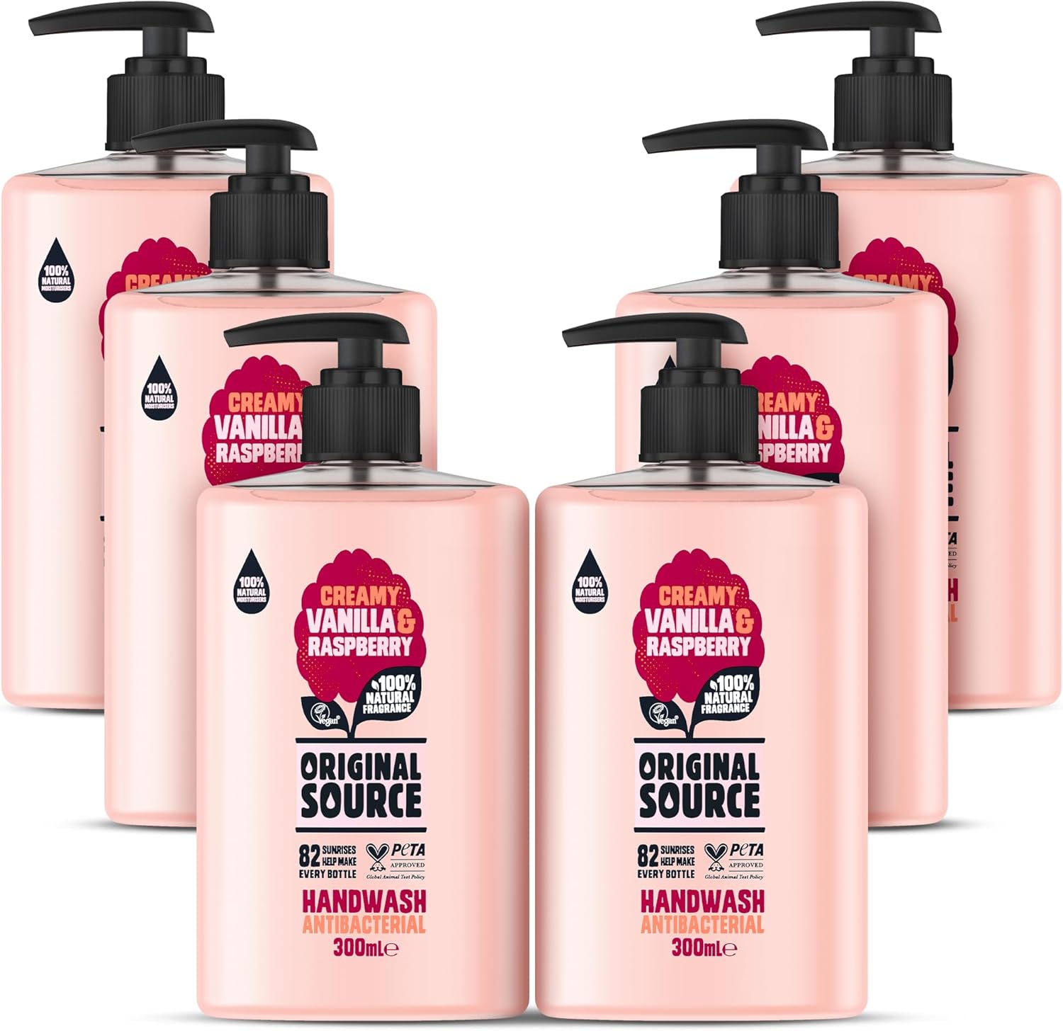 Original Source Vanilla Milk and Raspberry Handwash with 100% Natural ...