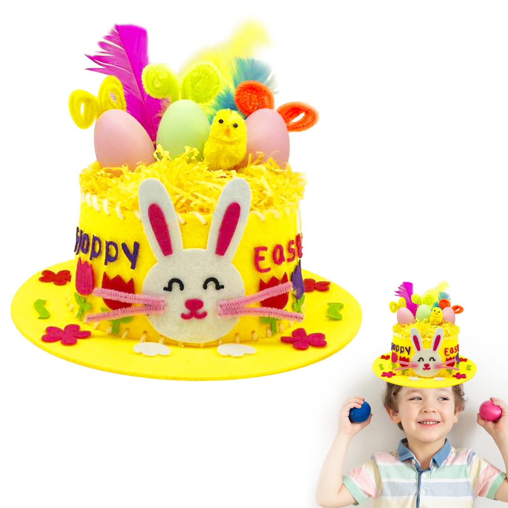 Easter Bonnet Kit,Easter Felt Hat,DIY Easter Bonnet Set,Easter Party ...