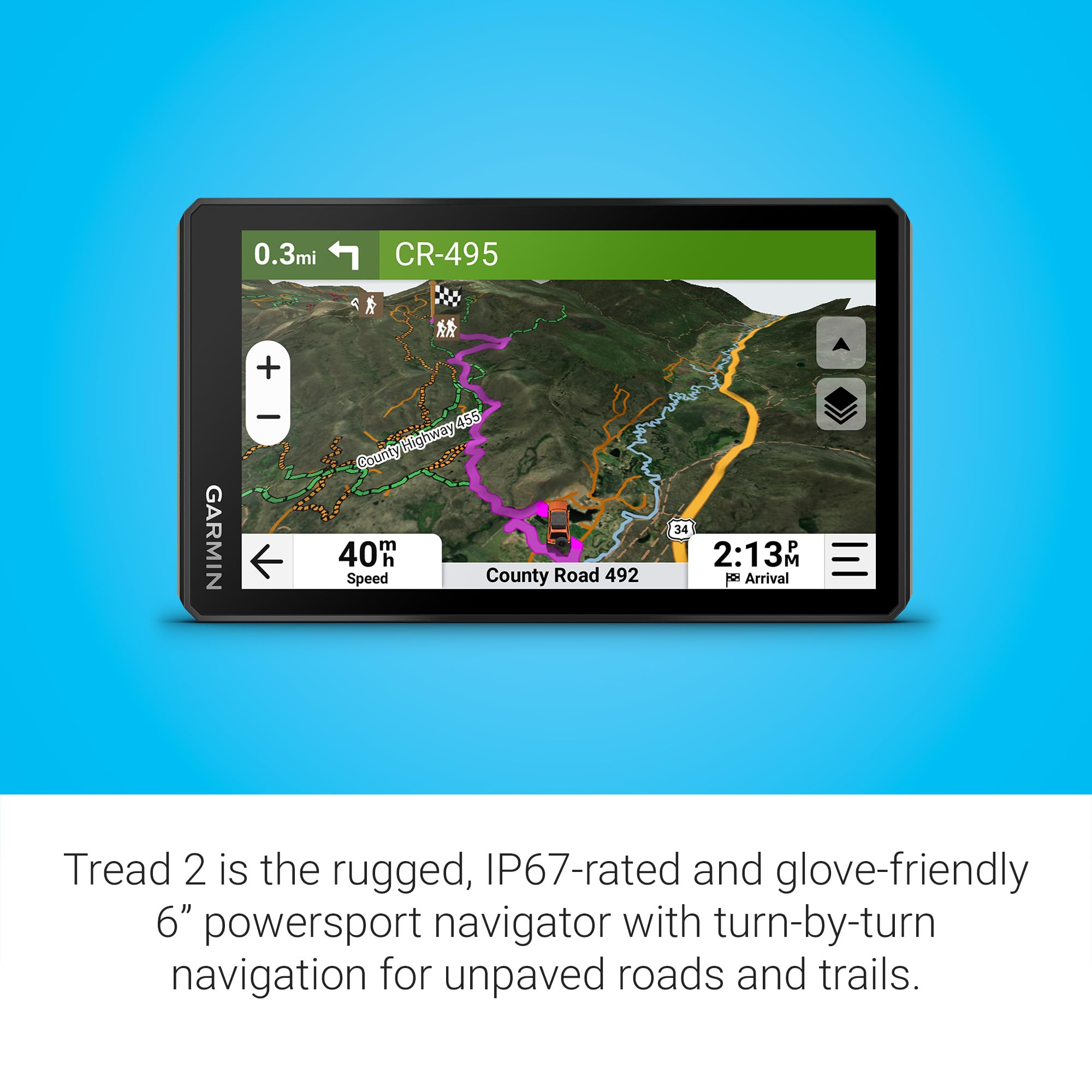 Snapklik.com : Garmin Tread 2, Powersport Navigator, 6" Glove-Friendly ...