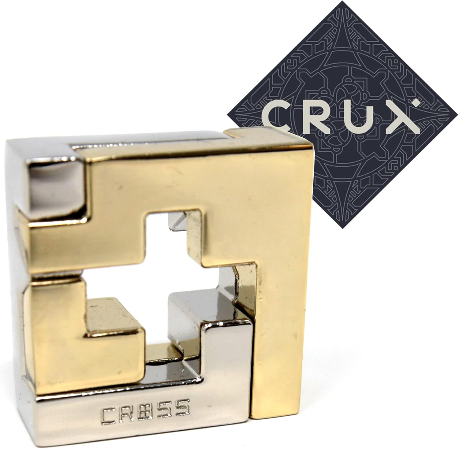 Hanayama Cast Cross Puzzle - Level 3 of 6 - Mid Range - Includes Crux ...