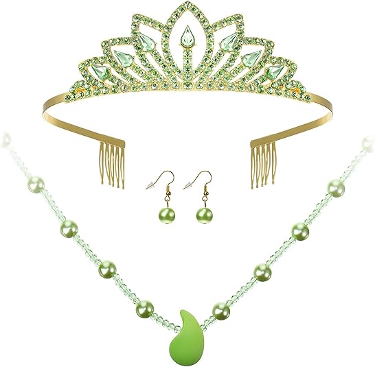 Amazon.com: Haysandy 3 Pcs Princess Costume Jewelry Accessory Women ...