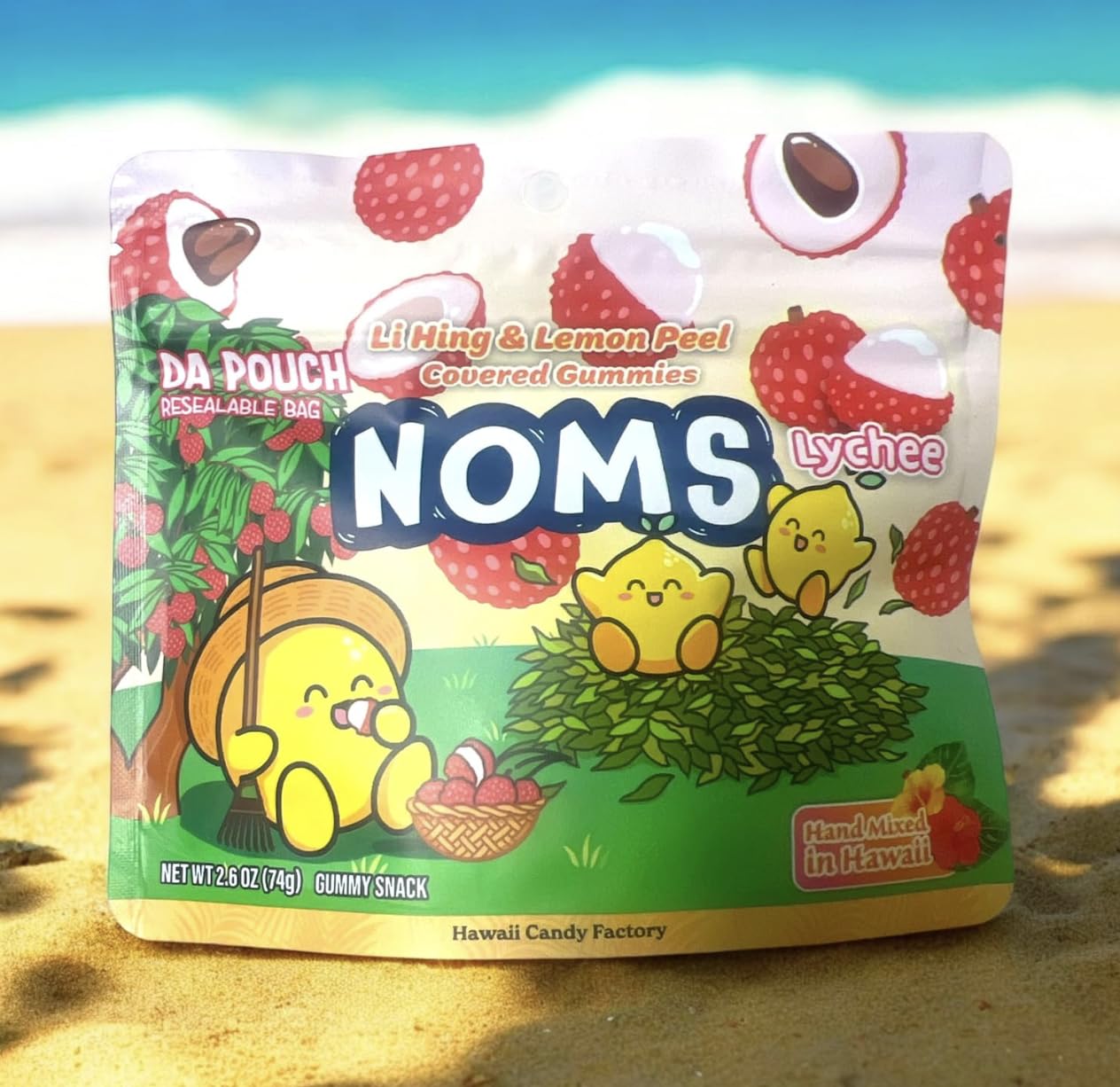 Amazon.com : Hawaii Candy Factory | Noms Lychee Gummy - Da Pouch | Li ...