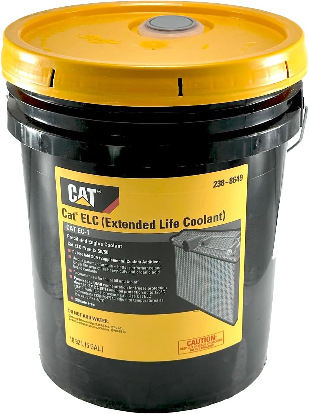 Amazon.com: CAT 238-8649 Extended Life Coolant 50/50 Premix - Red (5 ...
