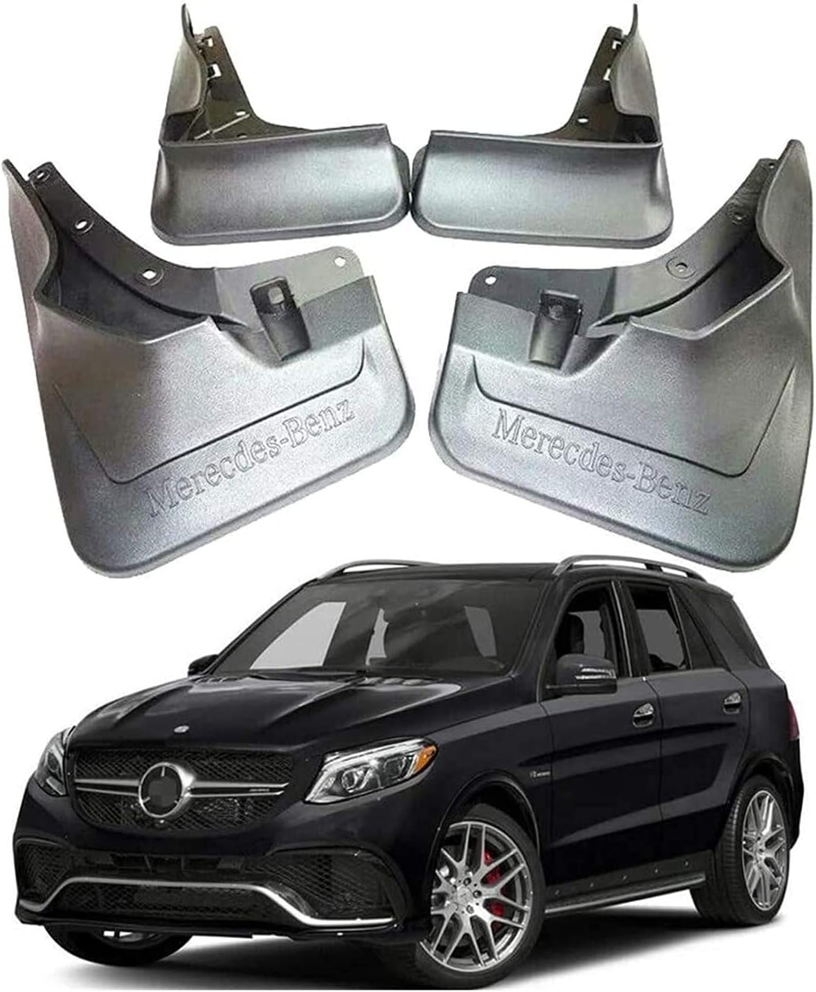 benin 4 Pcs Rubber Mud Flaps Mudguards for Mercedes Benz GLE AMG GLE43 ...