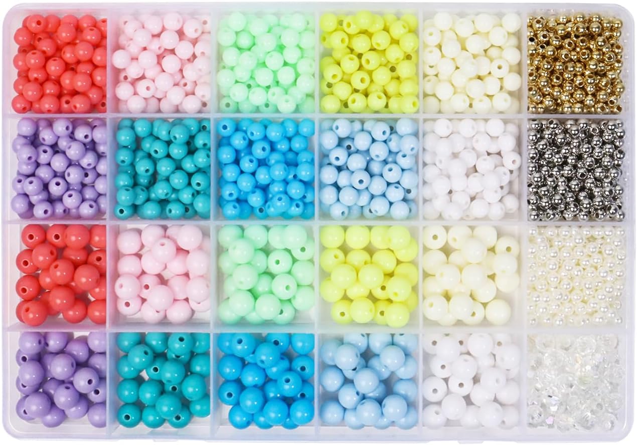 1350Pcs Beads for Jewellery Making Kit,Acrylic Bead Bracelet Making ...