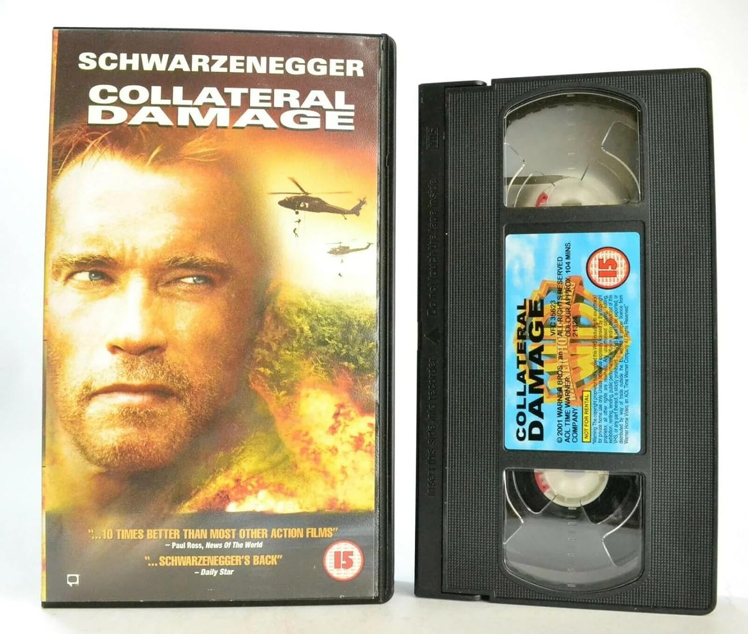 Amazon.com: Collateral Damage [VHS] : Arnold Schwarzenegger, John Leguizamo, Francesca Neri ...