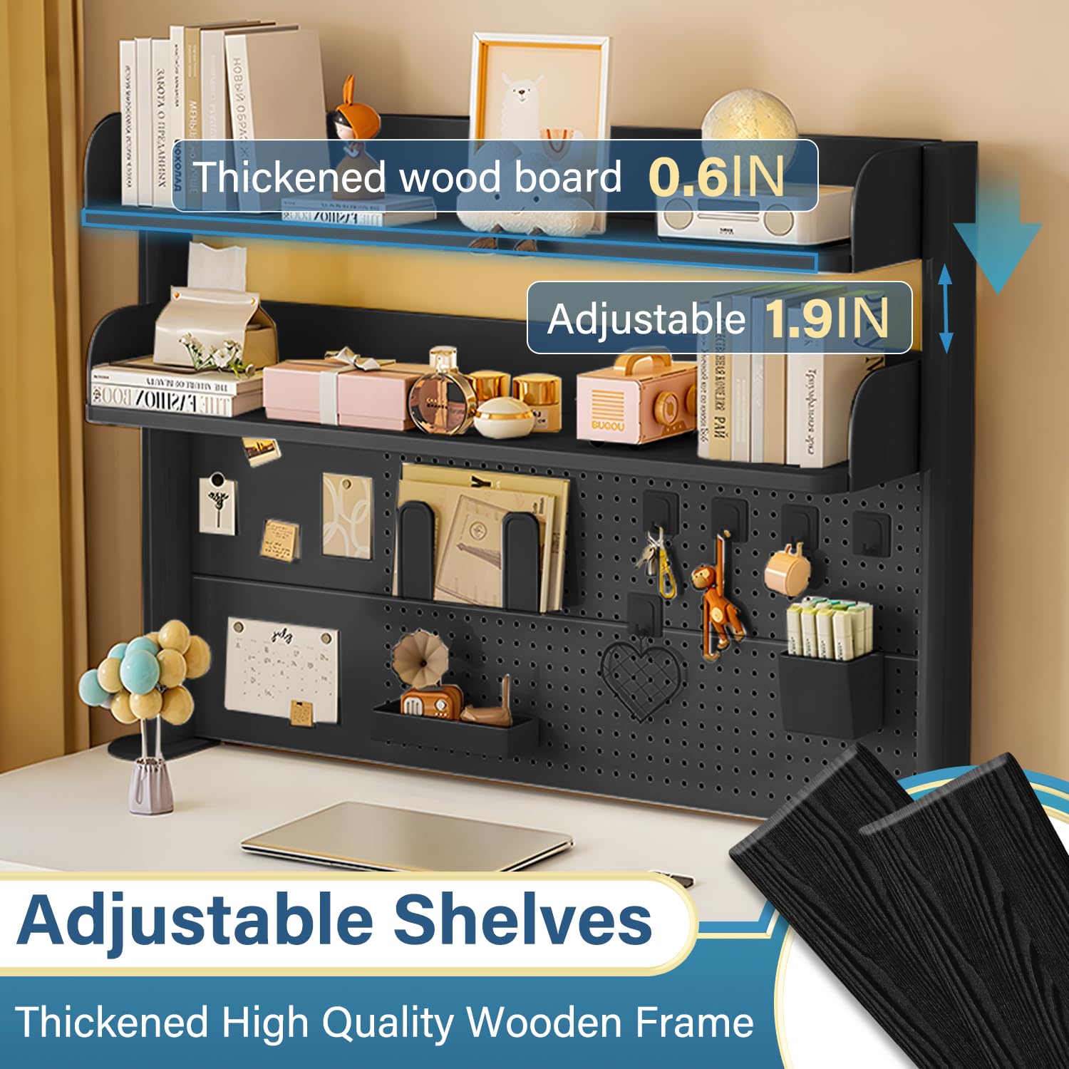 Snapklik.com : Jvsufuik Clamp On Desk Shelf Organizer, Clamp On Desk ...