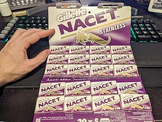 100 NACET STAINLESS Double Edge Razor Blades : Amazon.ca: Beauty ...