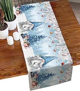 Amazon.com: Pine Branch Table Runner 36 Inches Short, Cotton Linen ...