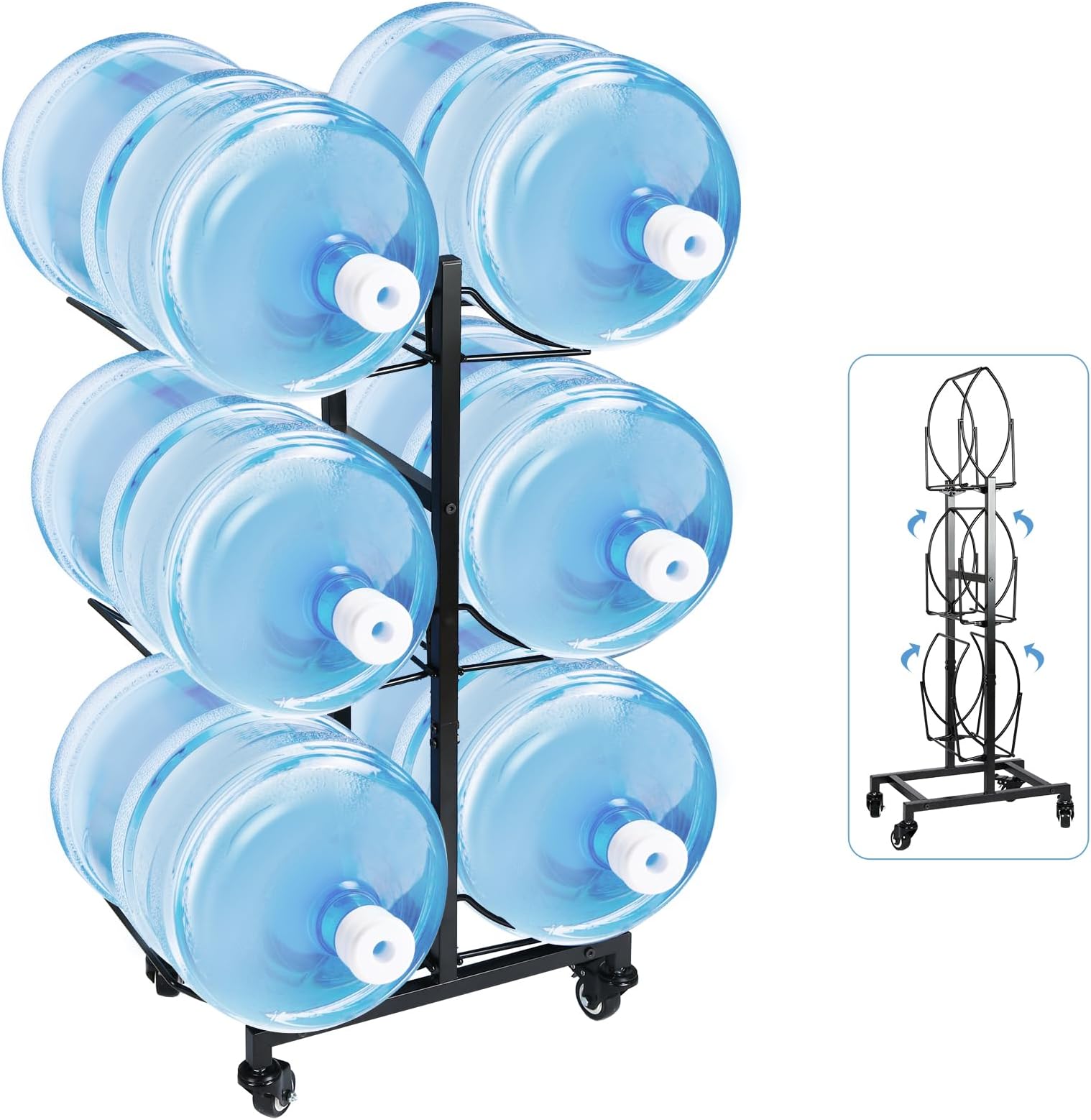 LONEASY 20L Porta Garrafones de Agua de 3 Niveles, Estante para ...