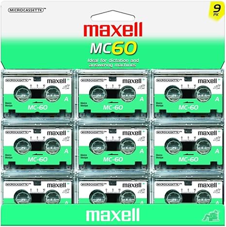 Amazon.com: Maxell MC-60 UR Microcassettes (Pack of 9) : Electronics