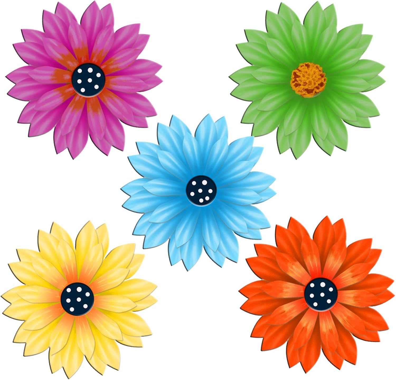 Amazon.com: 5 Pieces Spring Flower Wooden Wall Decor Hanging Spring ...