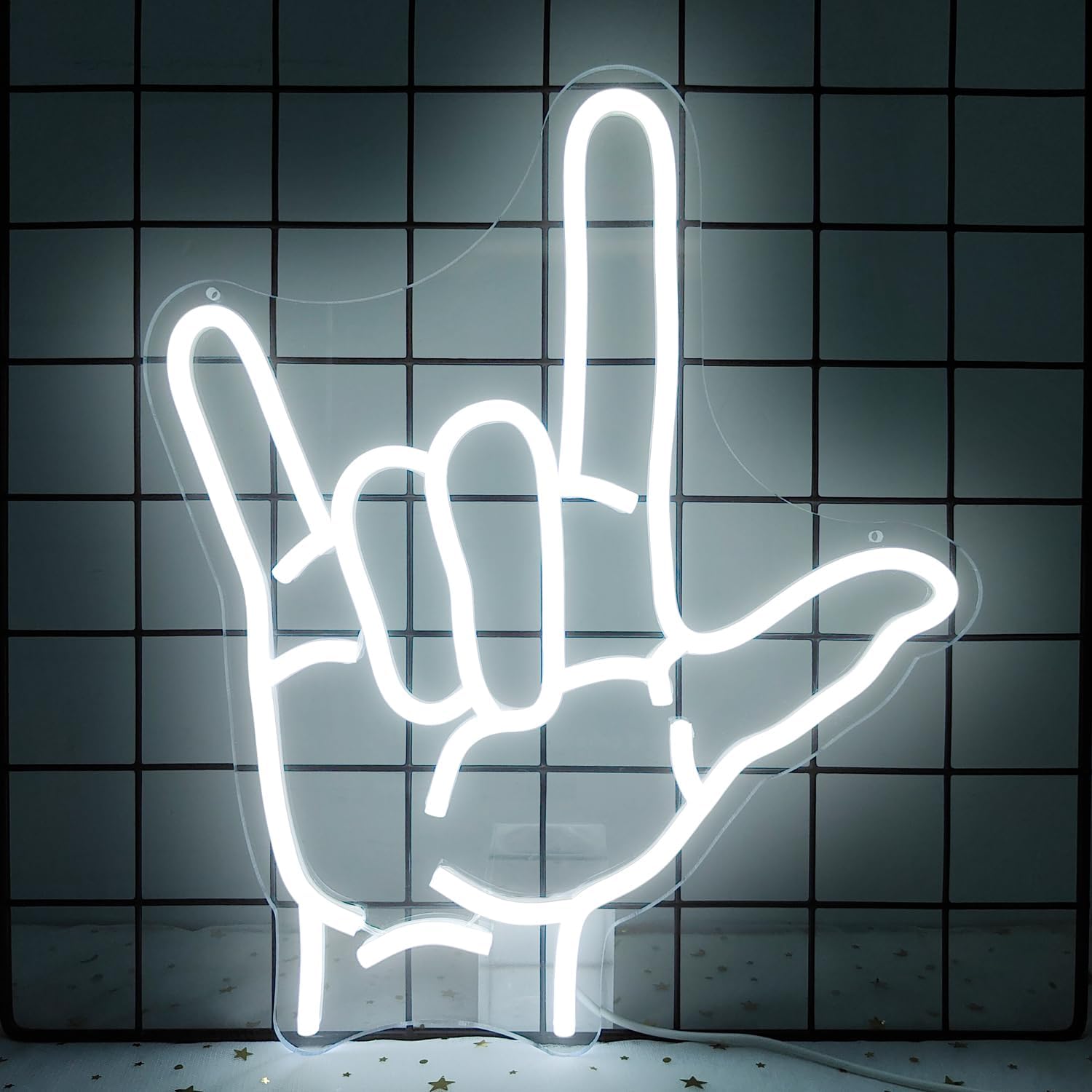 I Love You Sign Love Hand Gesture Neon Sign Love Neon Sign Dimmable LED ...