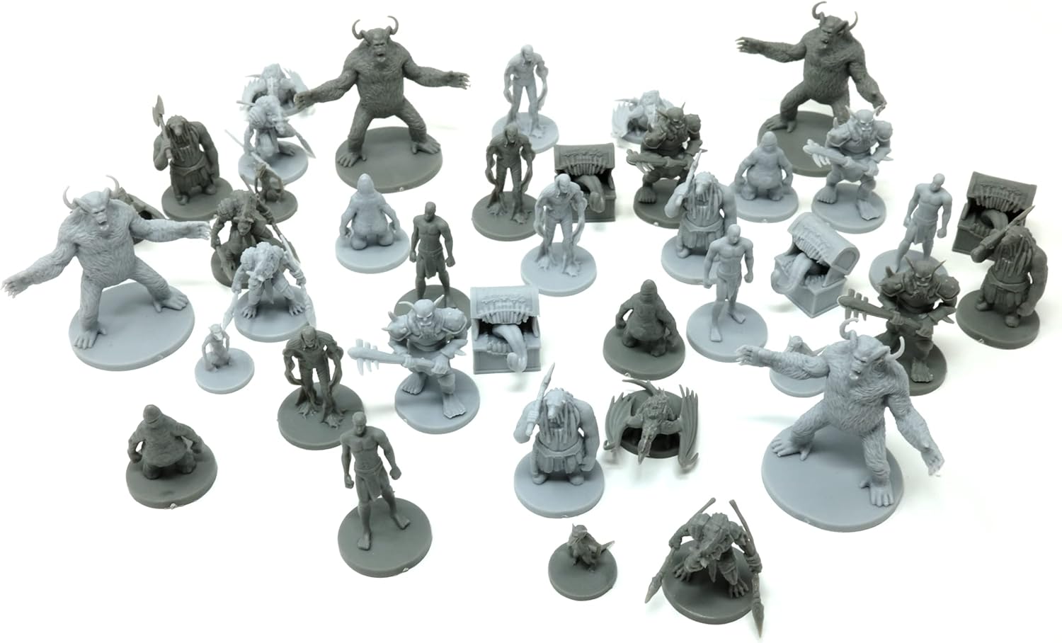 40 Miniature Monsters Fantasy Tabletop RPG Figures for Dungeons and ...