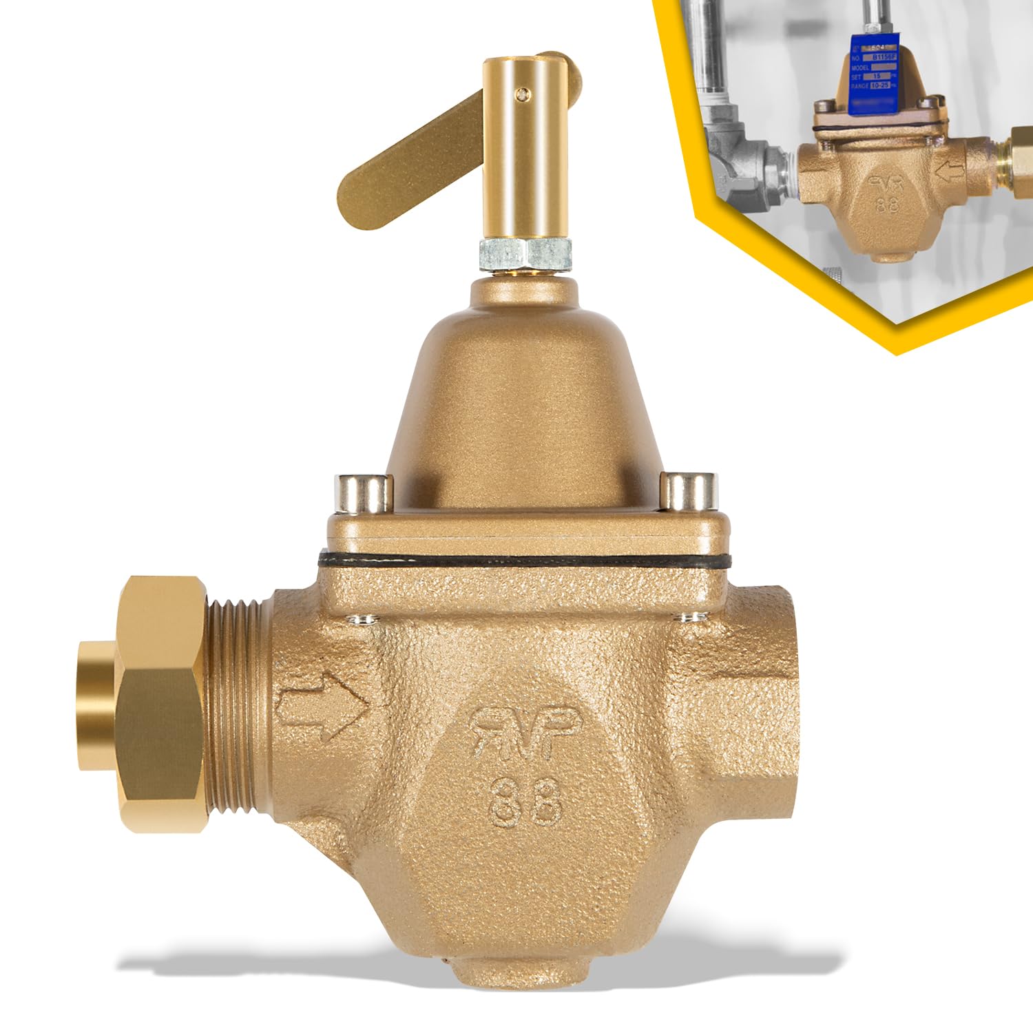 Amazon.com: 1/2 Inch High Capacity Water Pressure Regulator, Replace ...