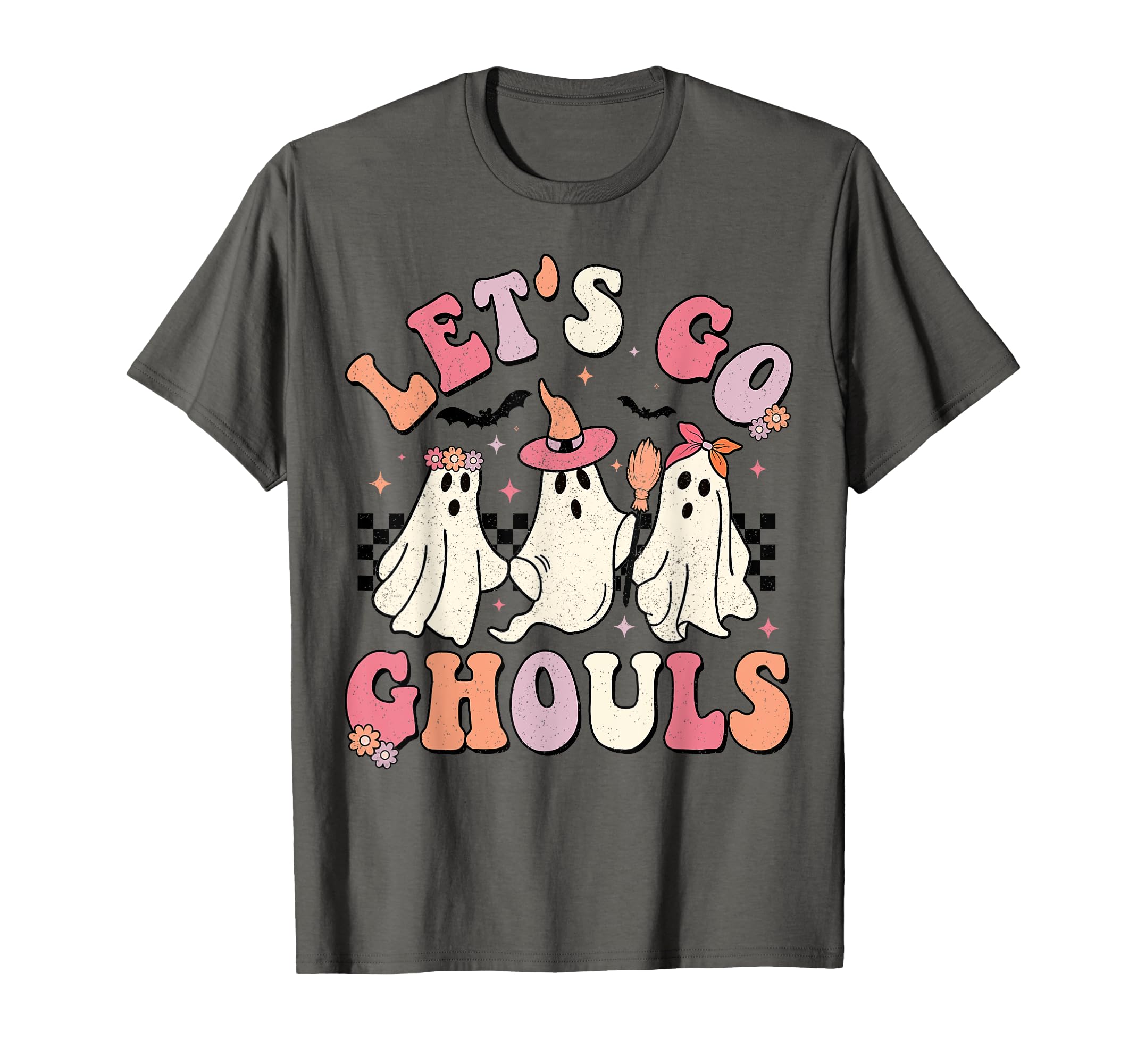 Amazon.com: Let's Go Ghouls Halloween Ghost Outfit Costume Retro Groovy ...