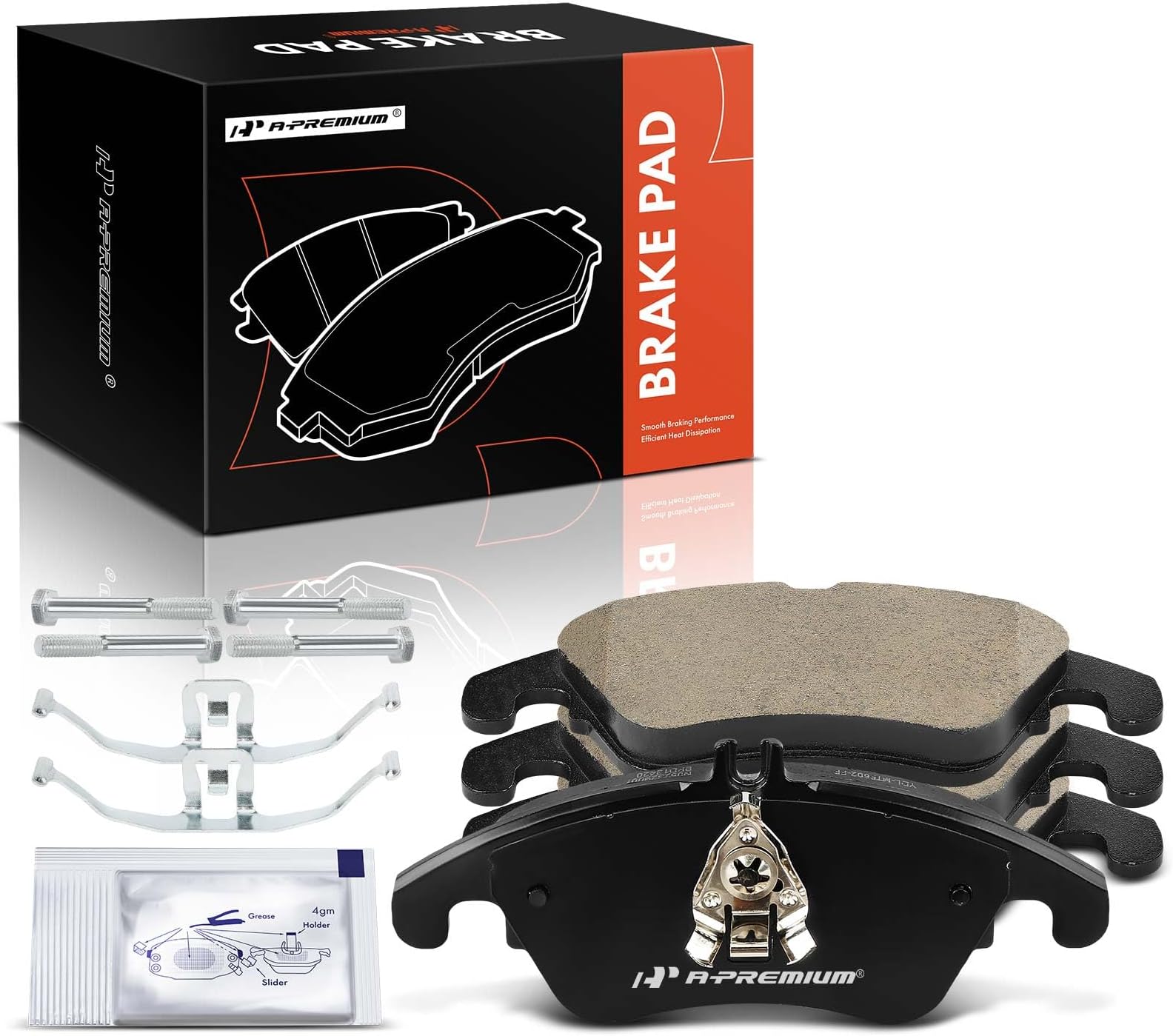 Amazon.com: A-Premium Front Ceramic Disc Brake Pads Set Compatible with ...