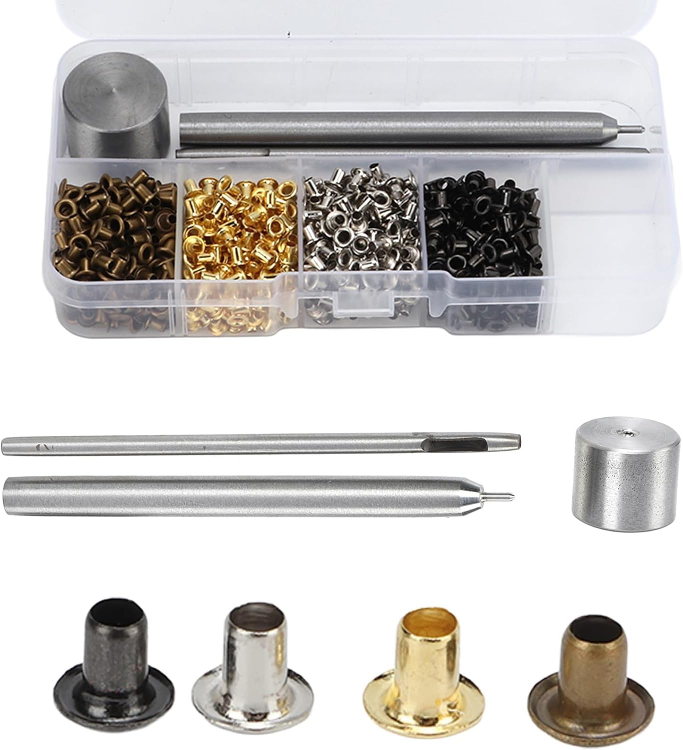 Amazon.com: Agatige 800PCS Metal Grommet Kit, 2mm Mini Grommets Copper ...