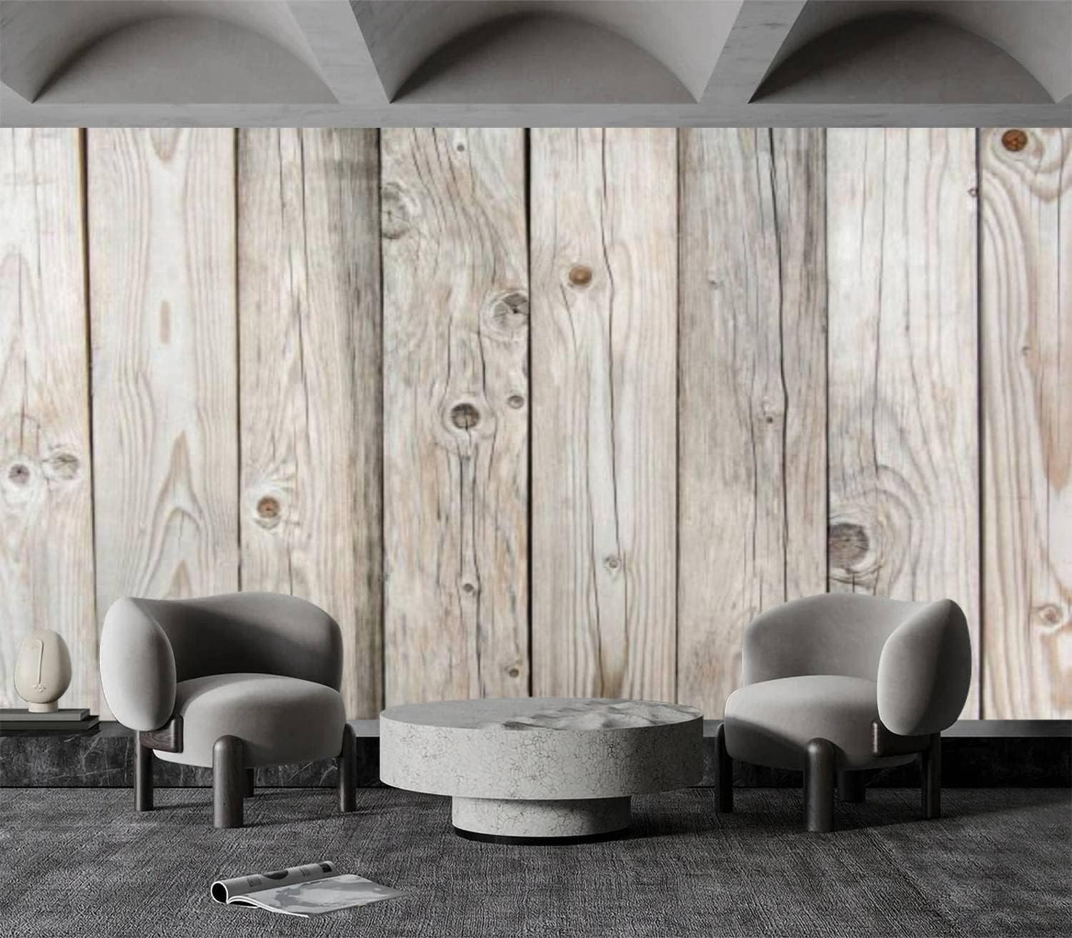 Amazon.com: Vintage Old Wood Planks Wall Texture Canvas Wallpaper Self ...