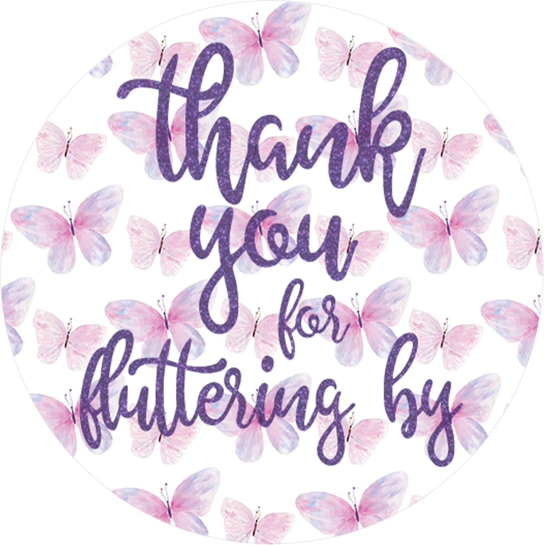 Amazon.com: 80 Butterfly Thank You Stickers, Thank You for Fluttering ...