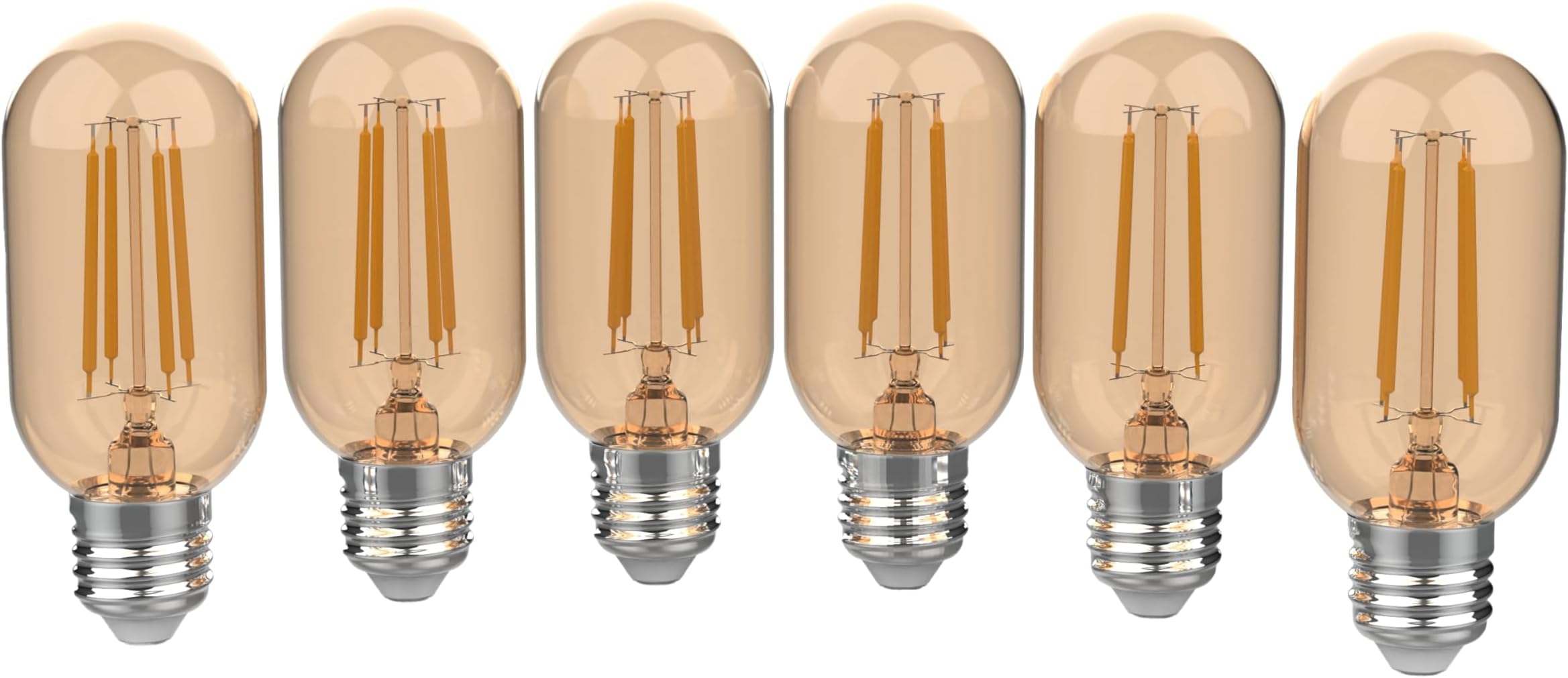 JONATHAN Y BLB-T45A-SET6 Industrial Non-Dimmable LED Edison Glass Bulb, 4W, Equivalent 40W, E26 ...